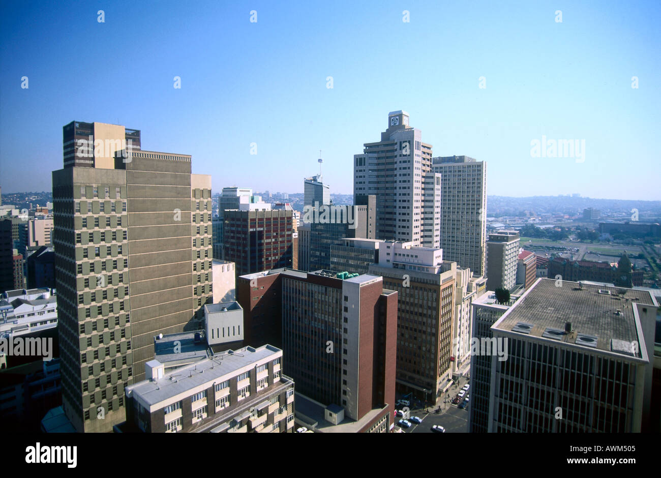 Skyscrapers in city, Durban, Kwazulu-Natal, South Africa Stock Photo ...