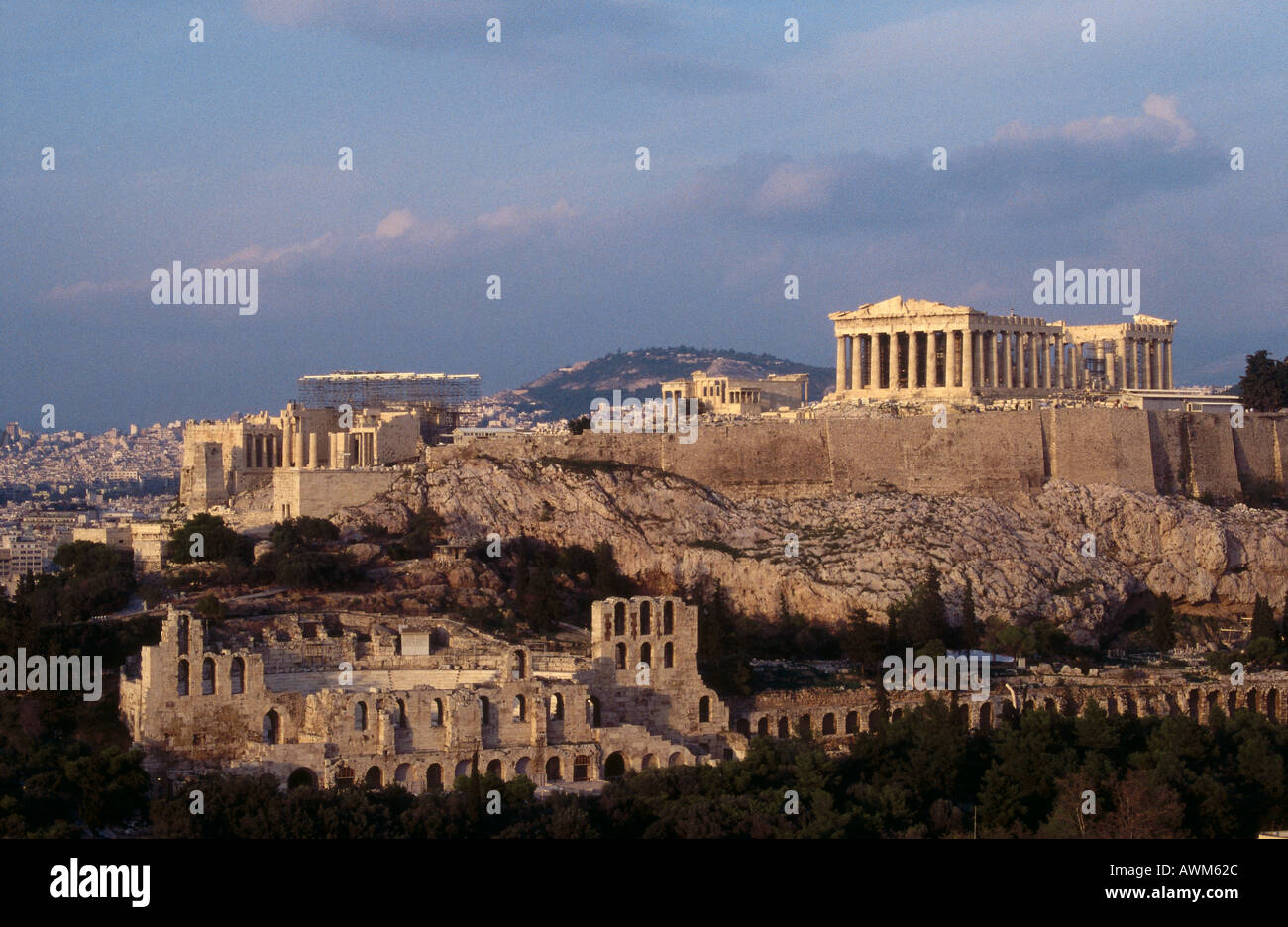 Ruins of ancient Greece temple, Athens, Greece Stock Photo - Alamy