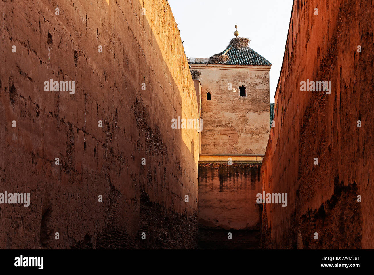 Gigantic fortifications of the historic Palais El Badi, Marrakech ...