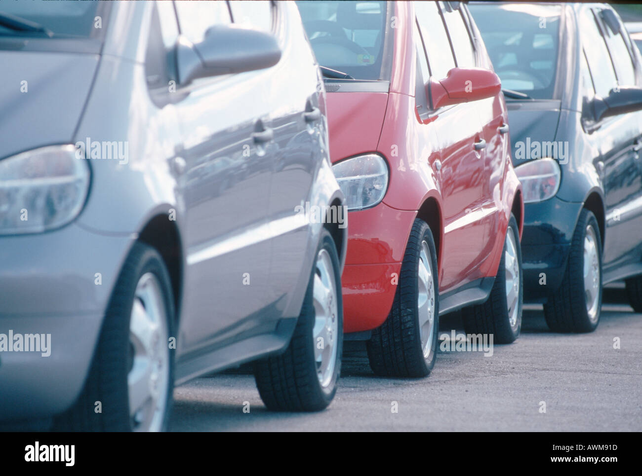 Cars in row Stock Photo - Alamy