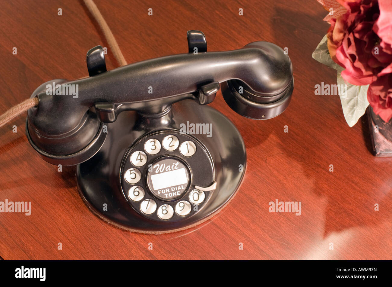 Antique 1930's cradle phone Stock Photo - Alamy
