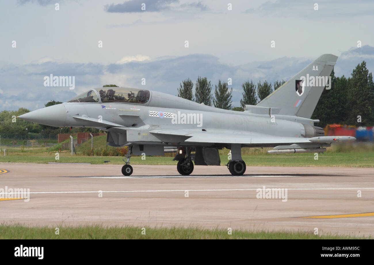 BAe Eurofighter RAF Typhoon jet fighter ready for take off this pan ...