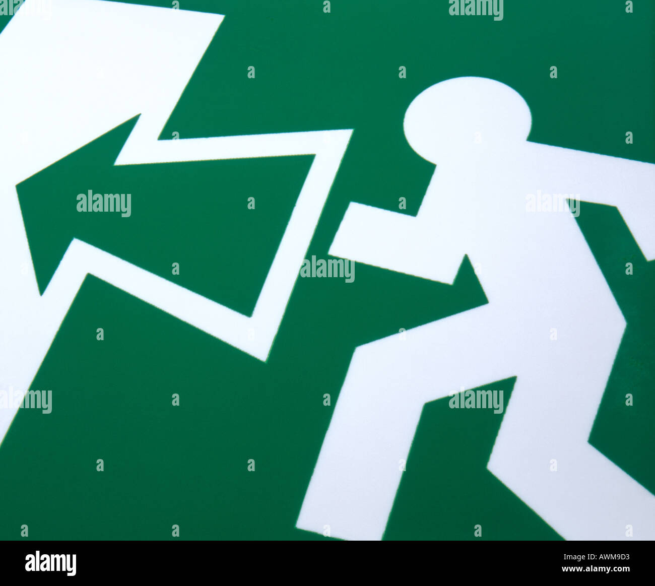 Close-up of Exit sign Stock Photo - Alamy