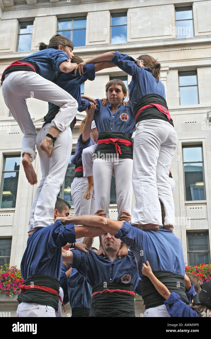 Human towers from Catalan, Spain Stock Photo - Alamy