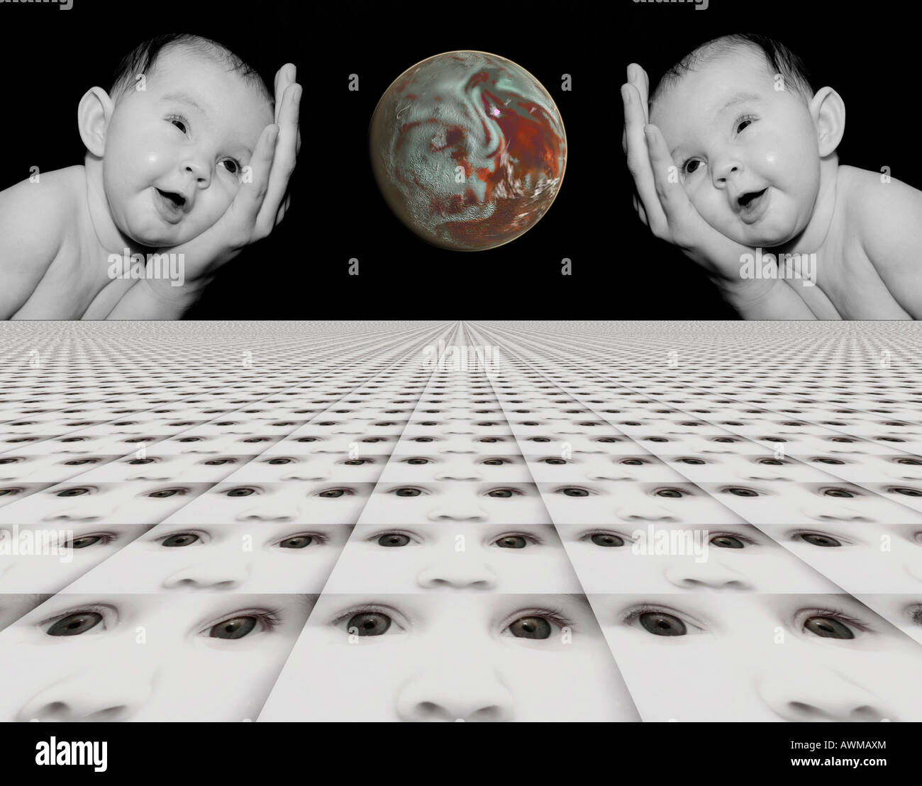 Photomontage (compositing), hope for future generations, Berlin ...