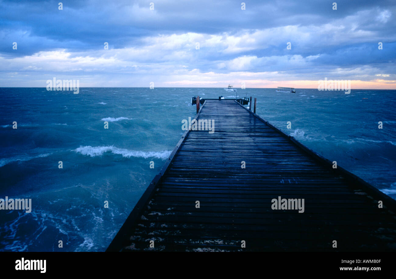 Pier over ocean, Shark Bay Marine Park, Australia Stock Photo - Alamy