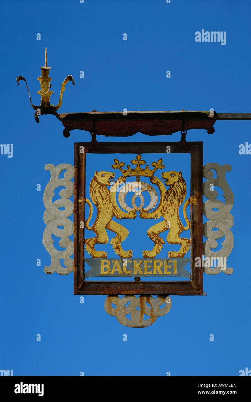 BAKERY SHOP SIGN. ROTHENBURG OB DER TAUBER, GERMANY Stock Photo - Alamy