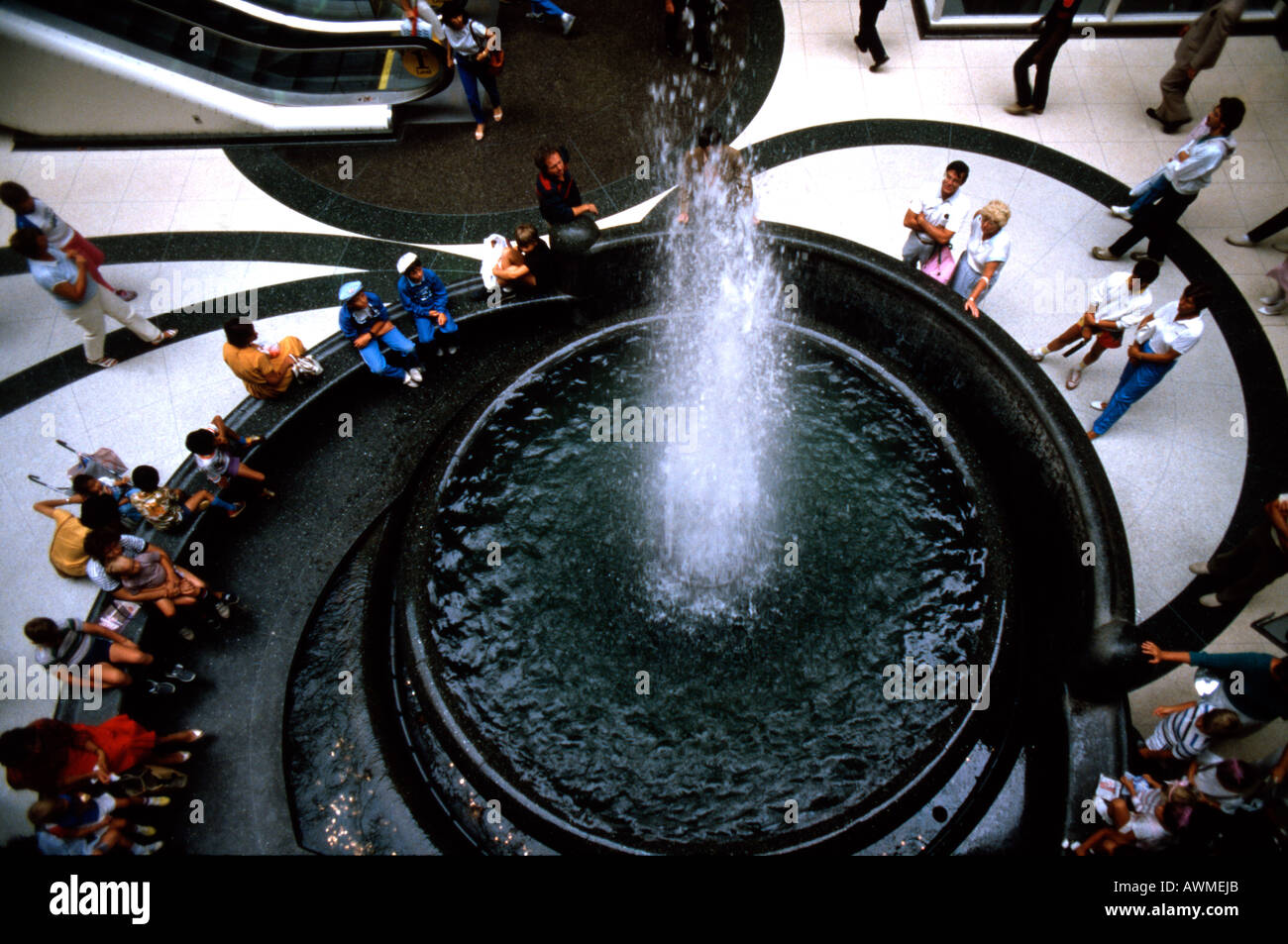 Fountain in USA shopping mall Stock Photo - Alamy