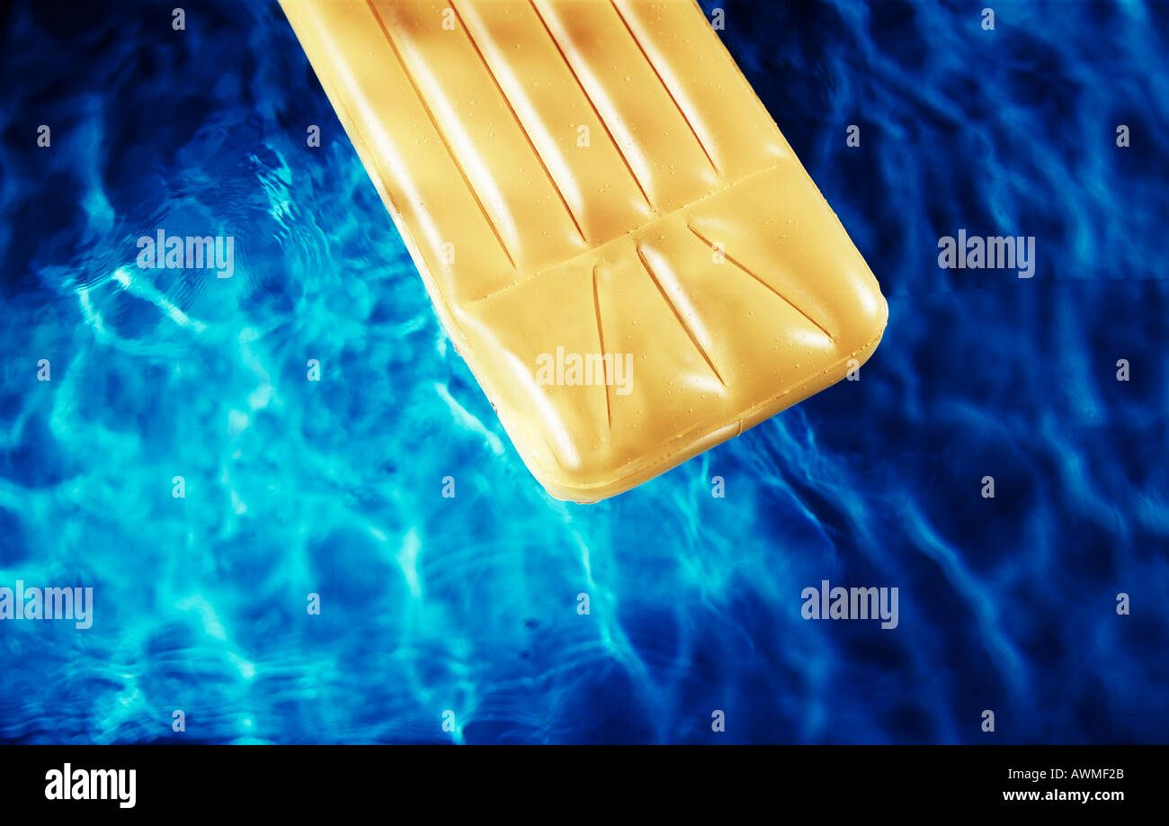 High angle view of pool raft in swimming pool Stock Photo - Alamy
