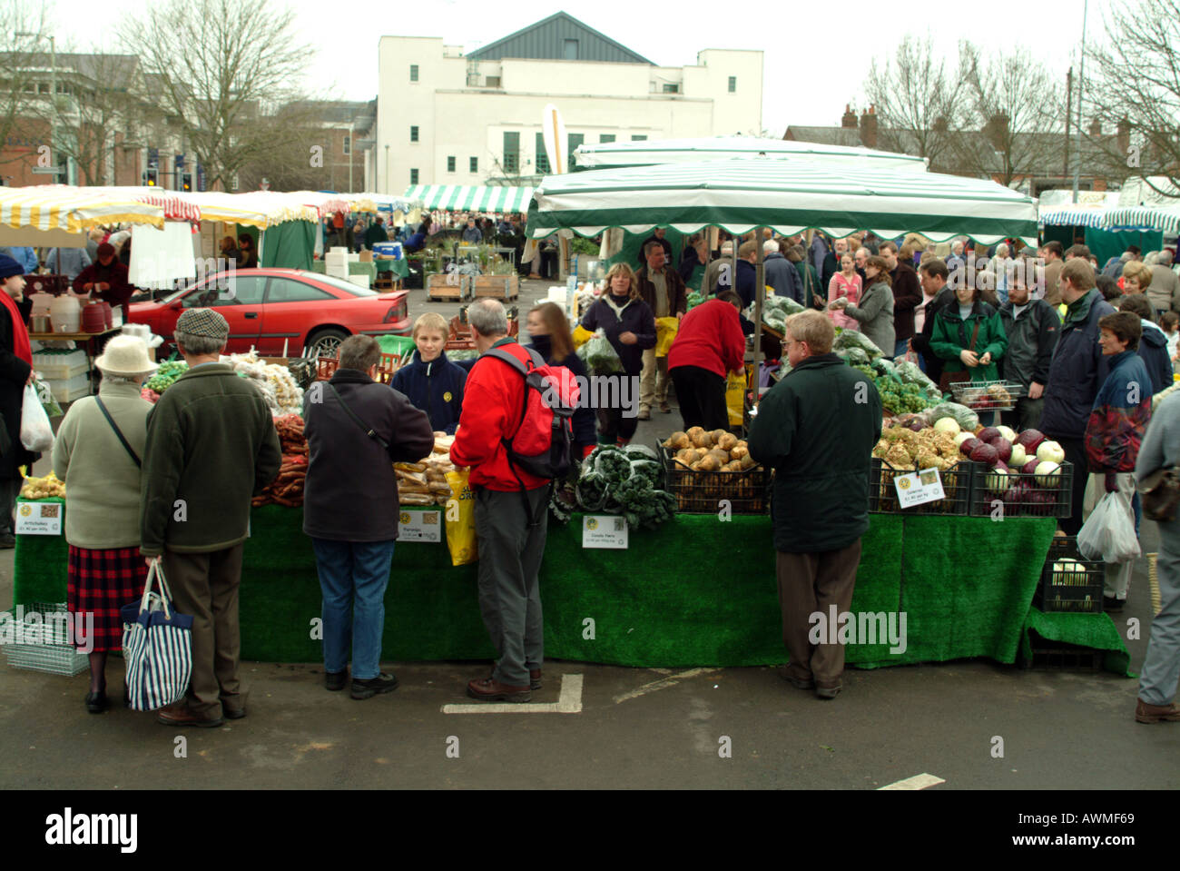 Farmers Market in the City centre of Winchester Hampshire southern ...
