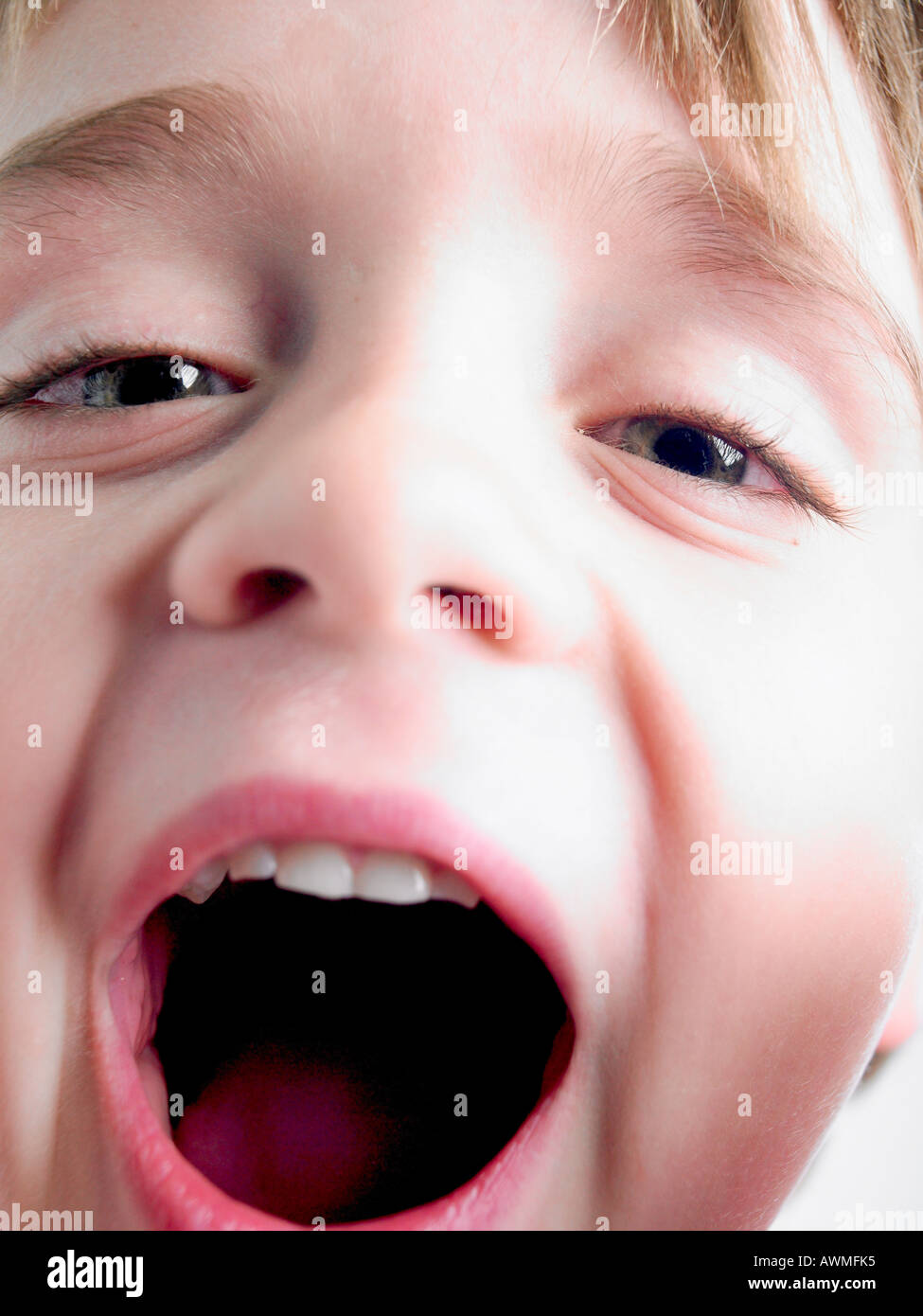 childs happy face up close Stock Photo - Alamy