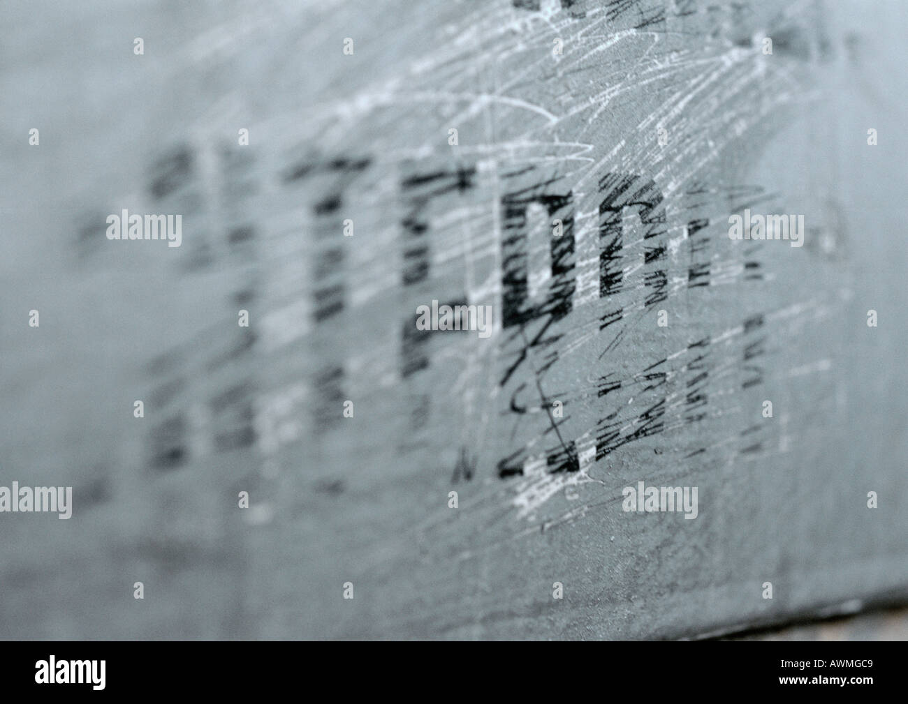 Forbidden text in French, crossed out Stock Photo - Alamy