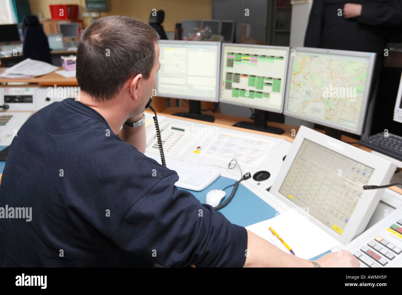 Fire departement, dispatch Stock Photo - Alamy