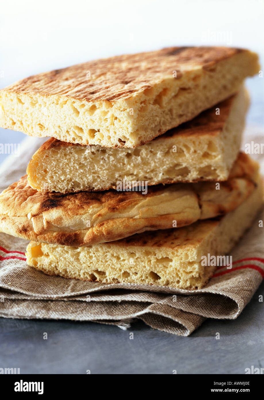 Stack of algerian bread, close-up Stock Photo - Alamy