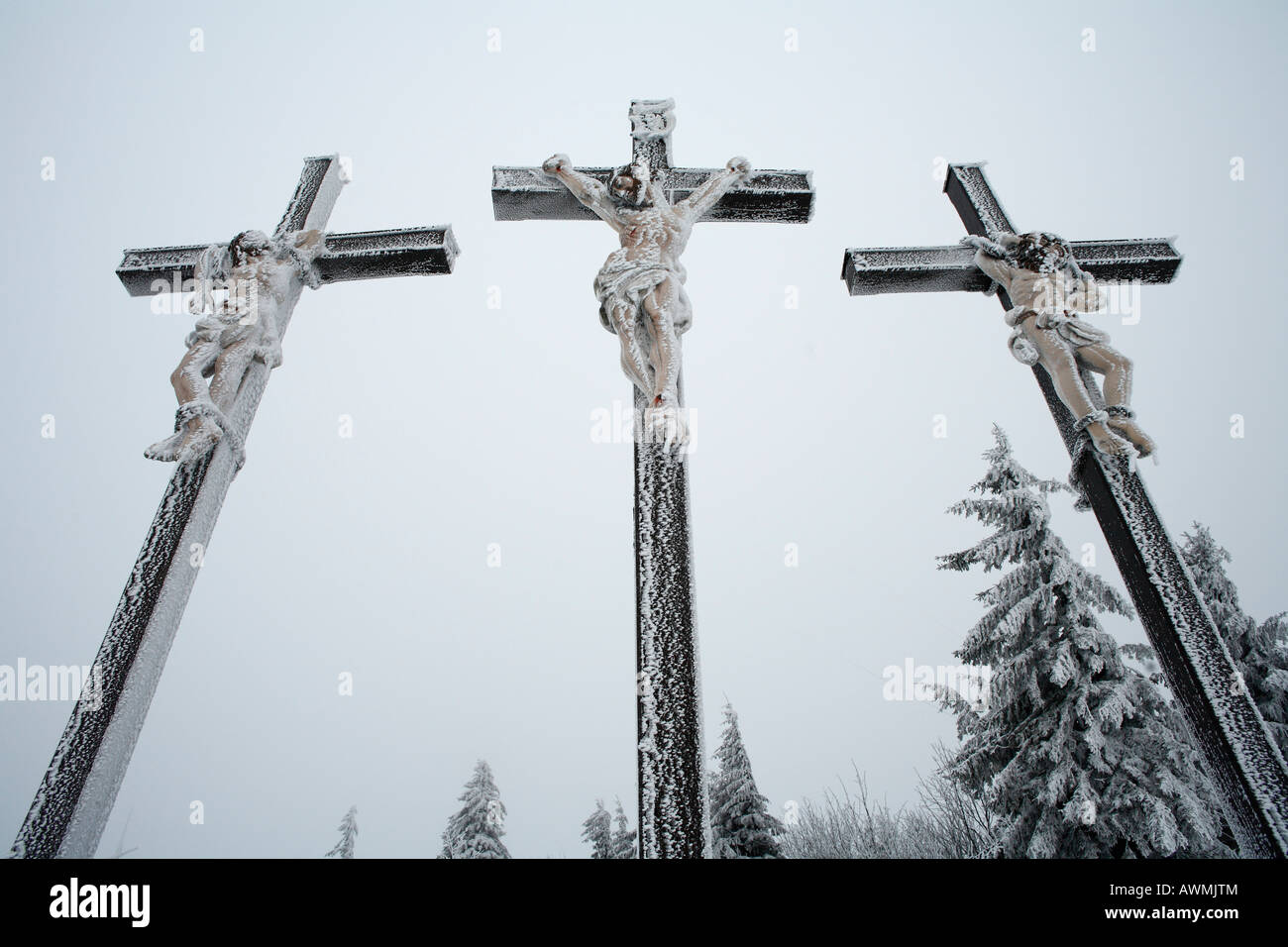Three crosses landscape High Resolution Stock Photography and Images ...
