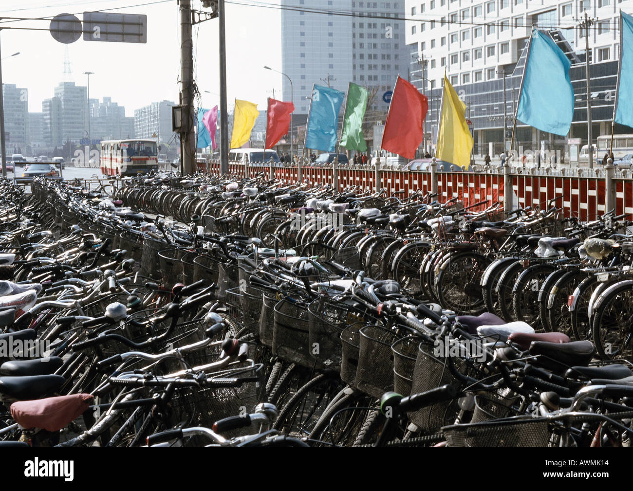 China, Beijing, bicycle parking lot Stock Photo - Alamy
