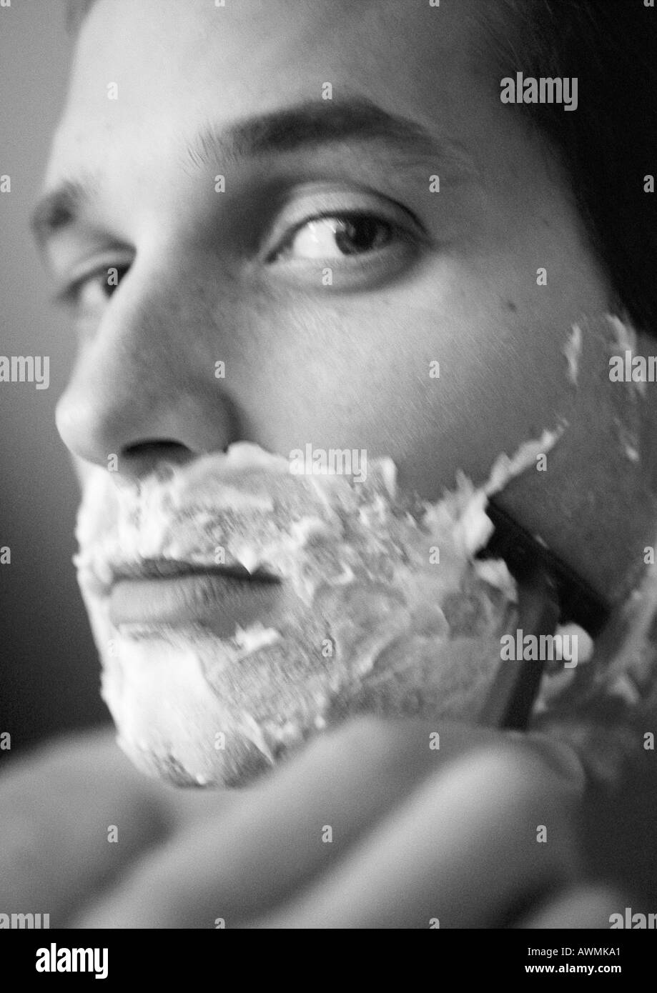 Man skin care Black and White Stock Photos & Images - Alamy