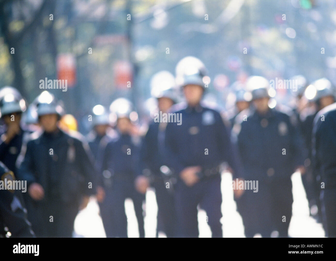 Crowd walking street police officer hi-res stock photography and images ...
