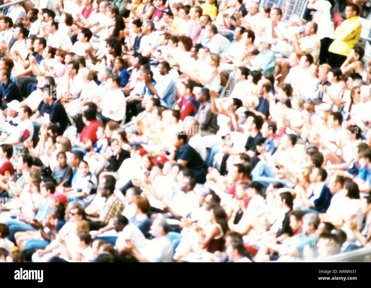 Crowd in stadium, high angle view Stock Photo - Alamy