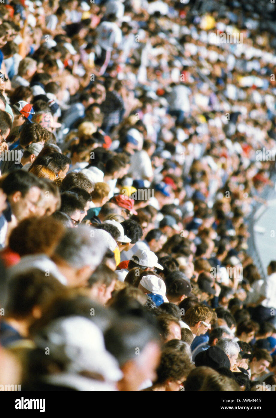 Crowd in stadium, high angle view Stock Photo - Alamy