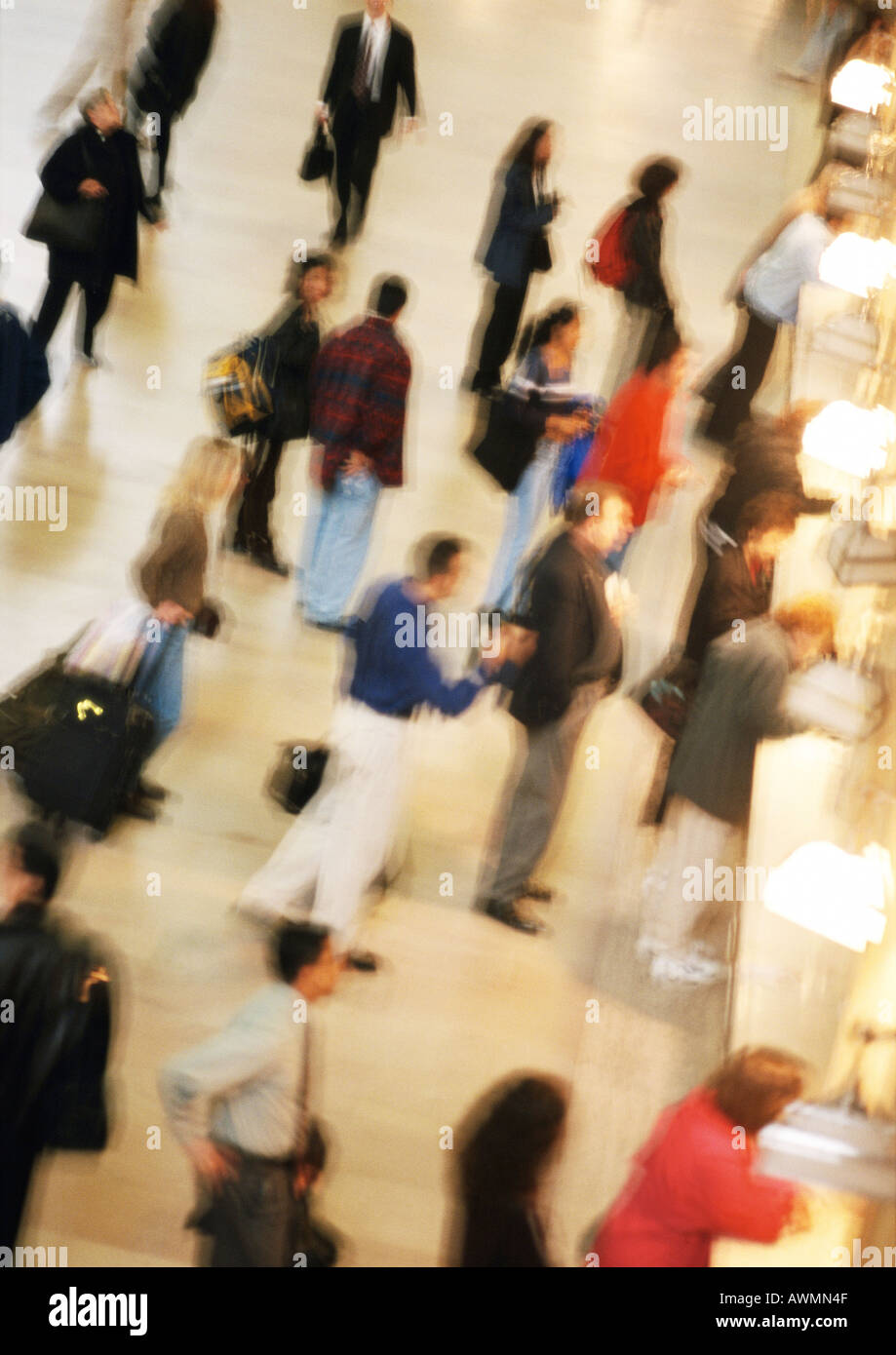 Crowd and train airport overhead view hi-res stock photography and ...