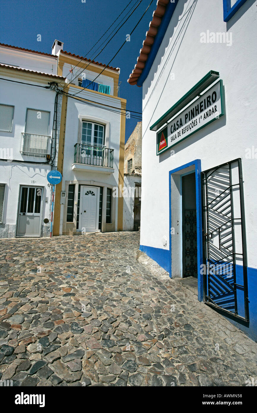 The charming coastal town Sines Portugal Beautiful and narrow cobbled ...