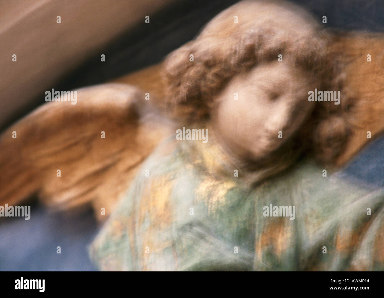 Statue of angel, close-up, blurred Stock Photo - Alamy
