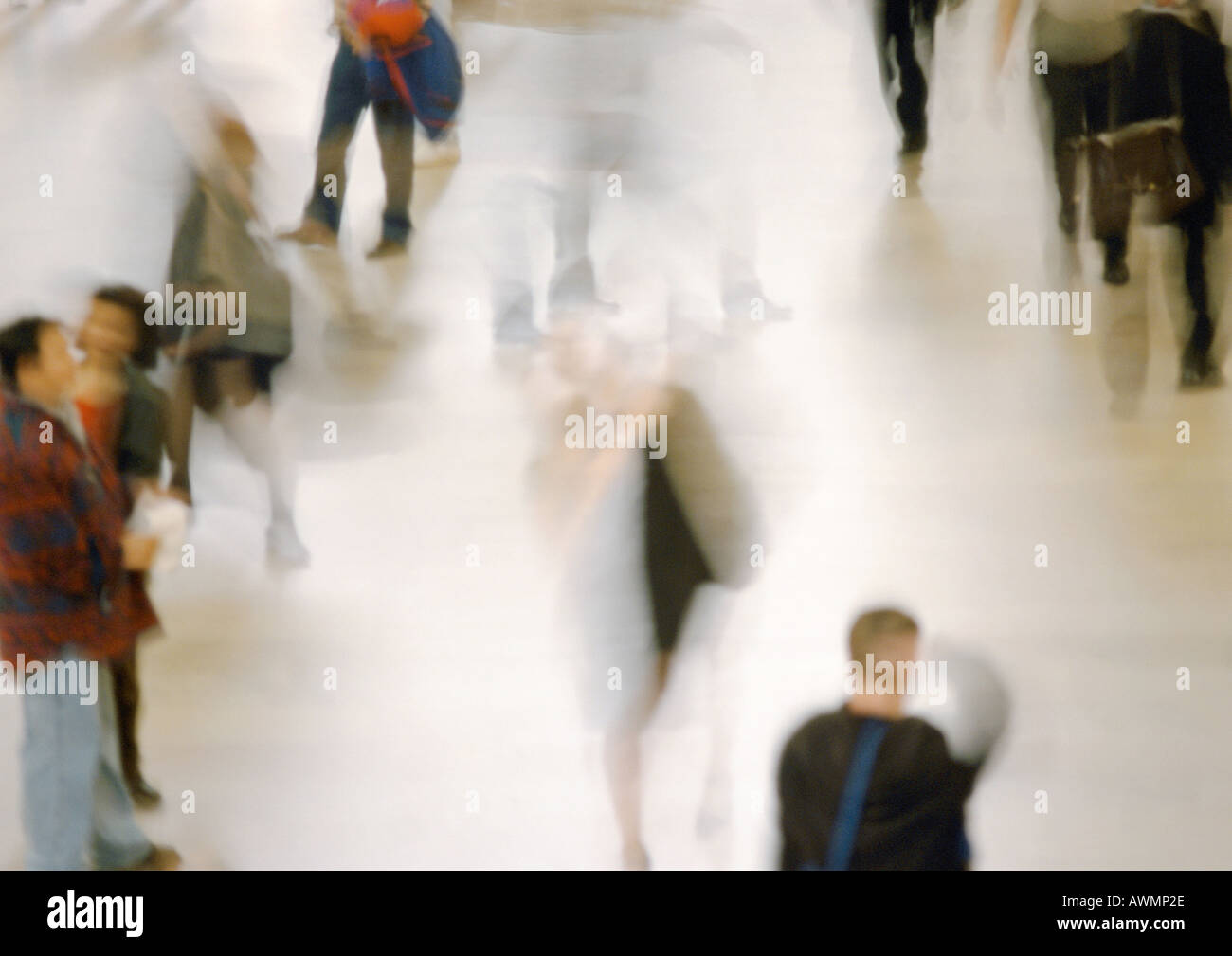 People walking, high angle view, blurred Stock Photo - Alamy