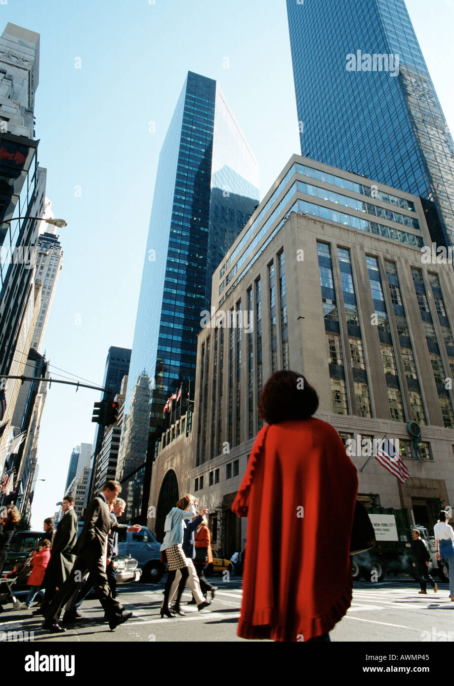 Low angle pedestrians crossing street hi-res stock photography and ...