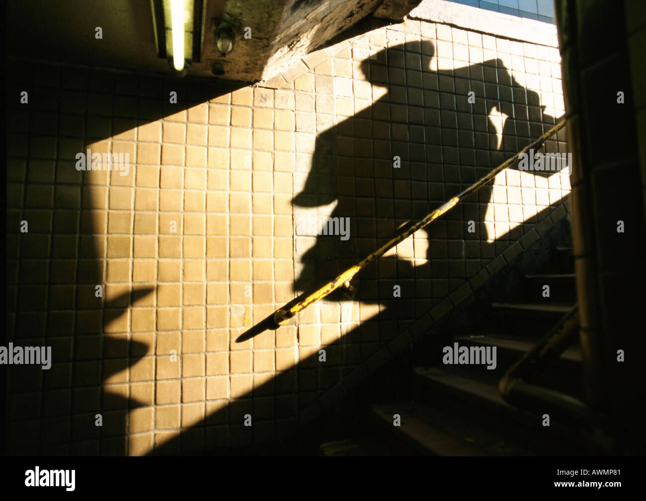 Mans shadow in hallway hi-res stock photography and images - Alamy