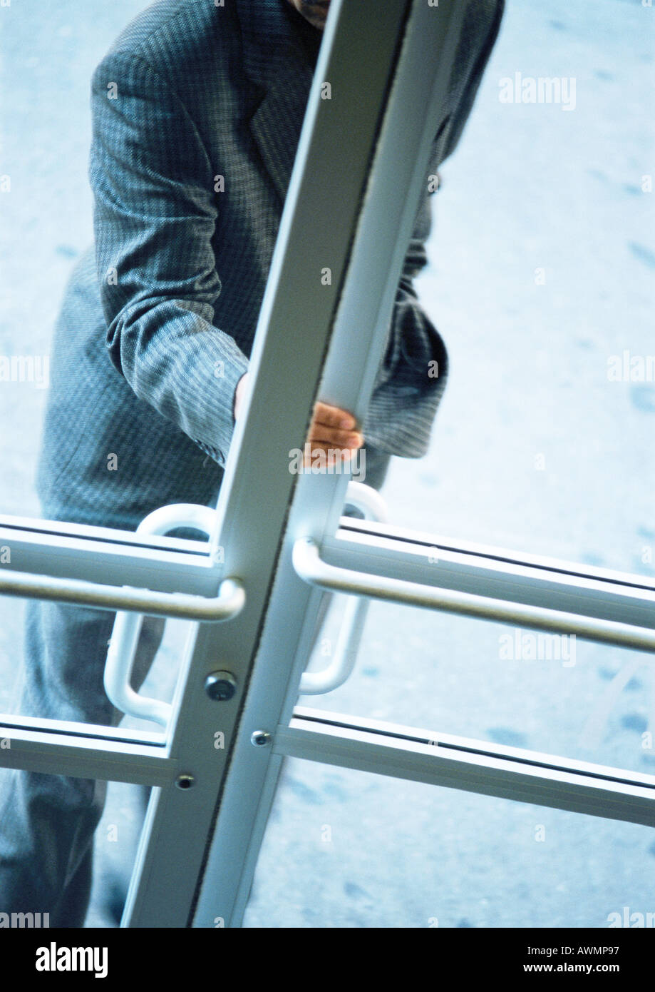 Opening door business high view hi-res stock photography and images - Alamy
