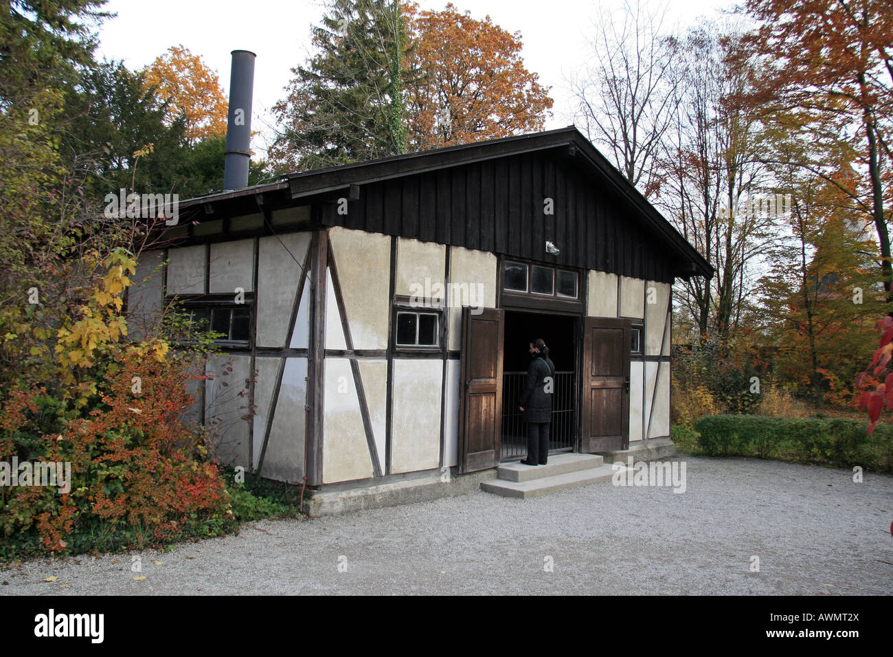 The first Crematoria building in the former German concentration camp ...