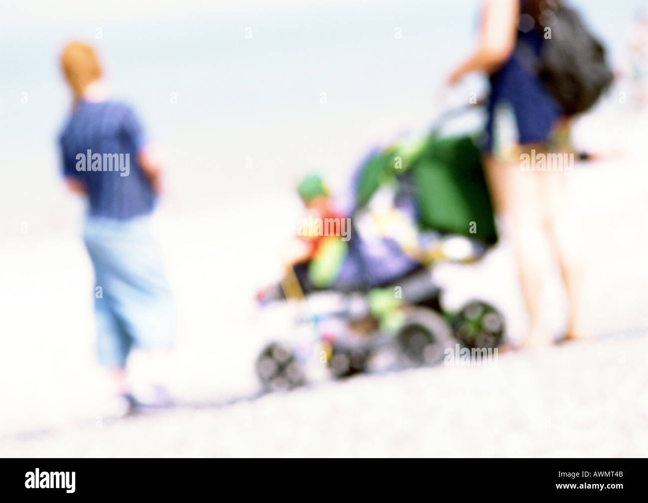 Back view strollers hi-res stock photography and images - Alamy