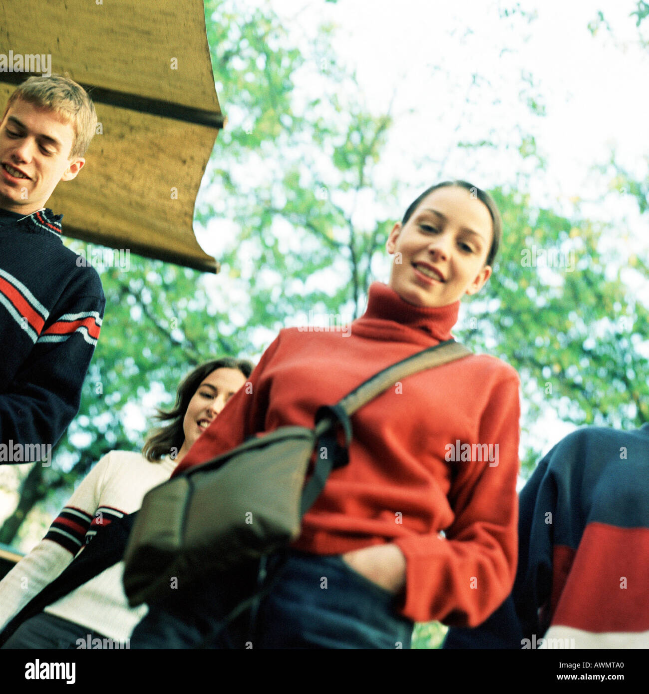 Low angle group teens hi-res stock photography and images - Alamy