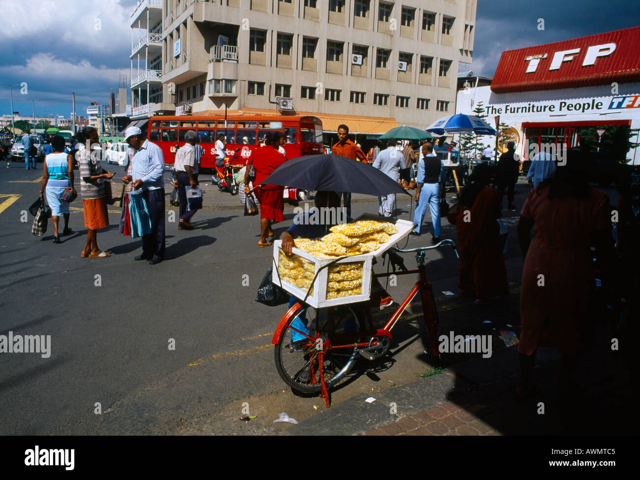 Port Louis Mauritius Street Scene Vendor Stock Photo - Alamy