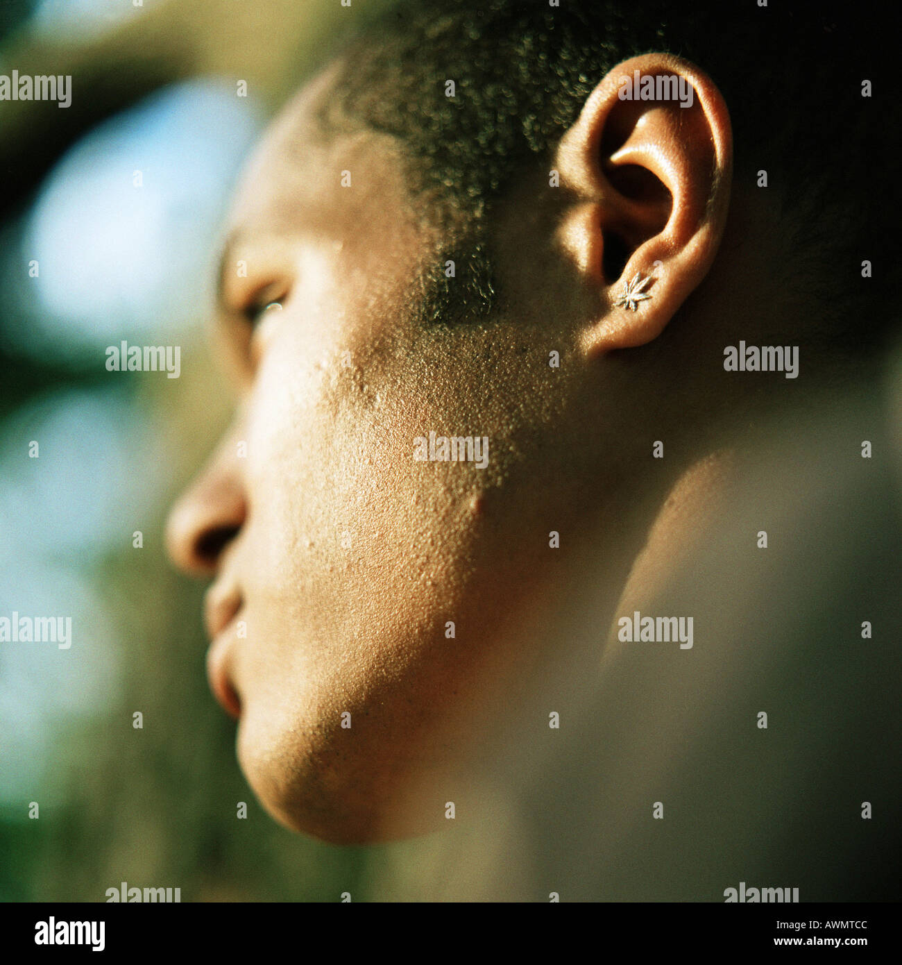 Annoyed teen boy side view hi-res stock photography and images - Alamy