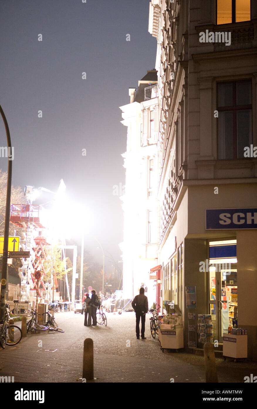 At night, Street scene from Berlin, Germany in autumn Stock Photo - Alamy