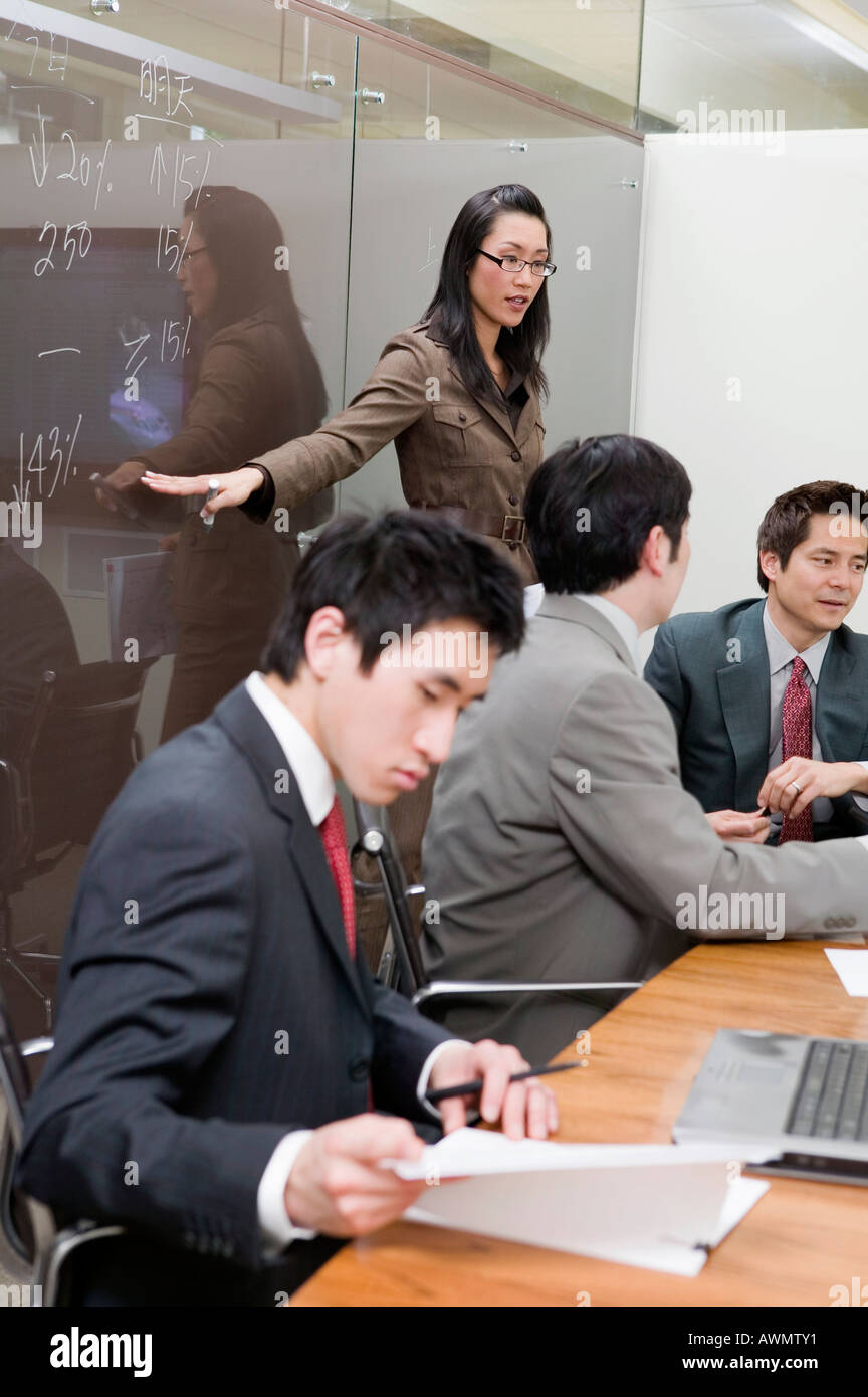 Asian businesswoman giving presentation Stock Photo - Alamy
