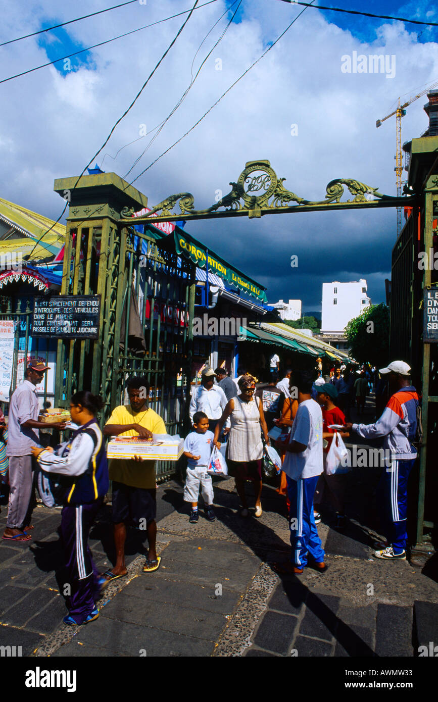 Port Louis Mauritius Street Scene street vendors adverts advertisements ...