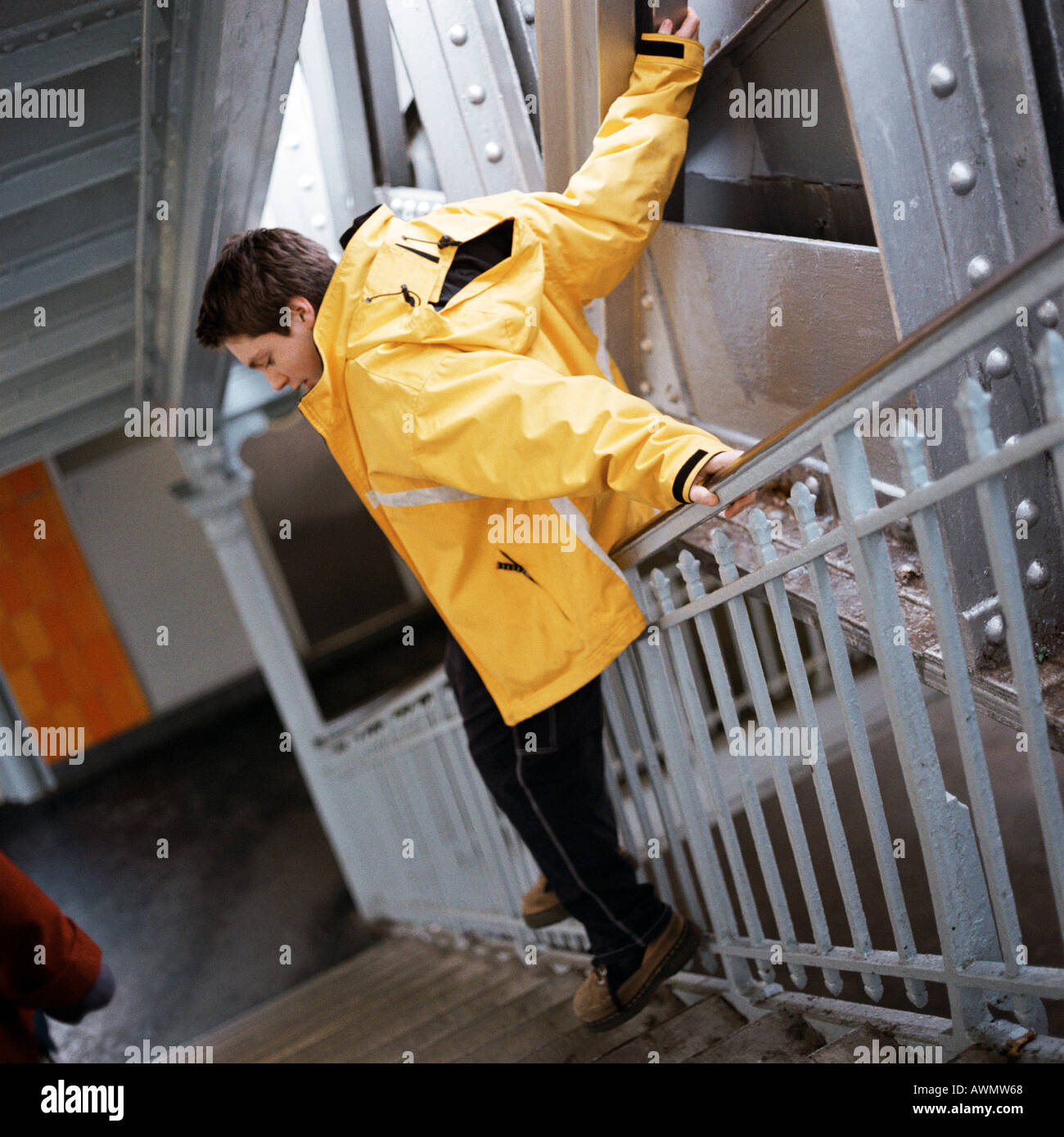 Sliding down stairs hi-res stock photography and images - Alamy