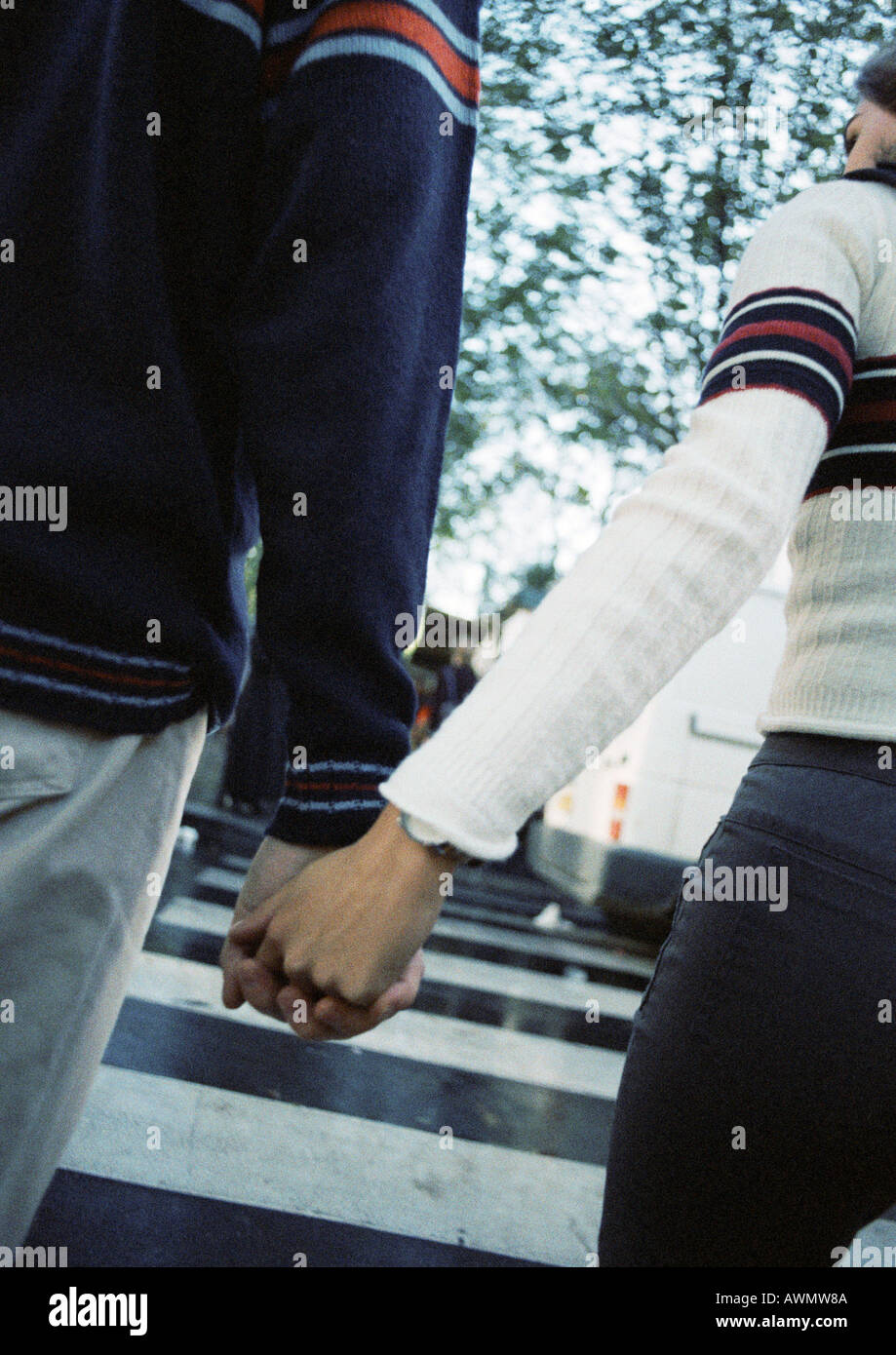 Crosswalk street crossing couple hands hi-res stock photography and ...