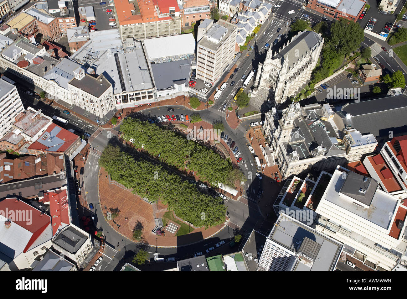 Dunedin the octagon aerial hi-res stock photography and images - Alamy