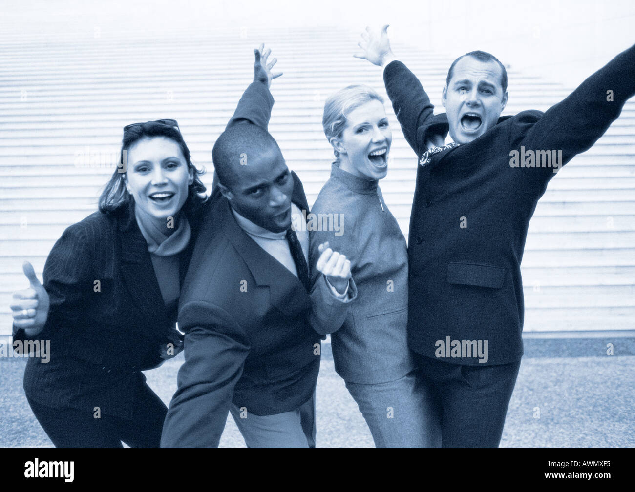 Black and white getting along hi-res stock photography and images - Alamy