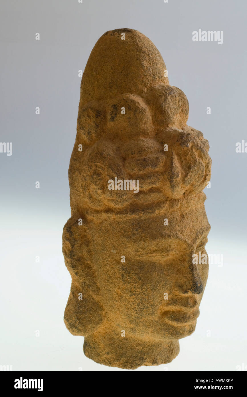 Antique clay Inca head, Colombia, South America Stock Photo - Alamy