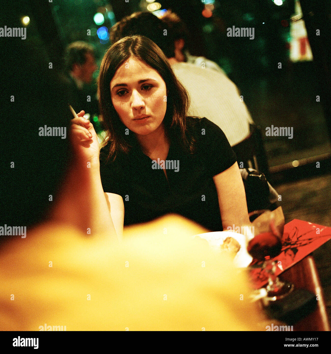 Woman in glasses smoking cigarette hi-res stock photography and images ...