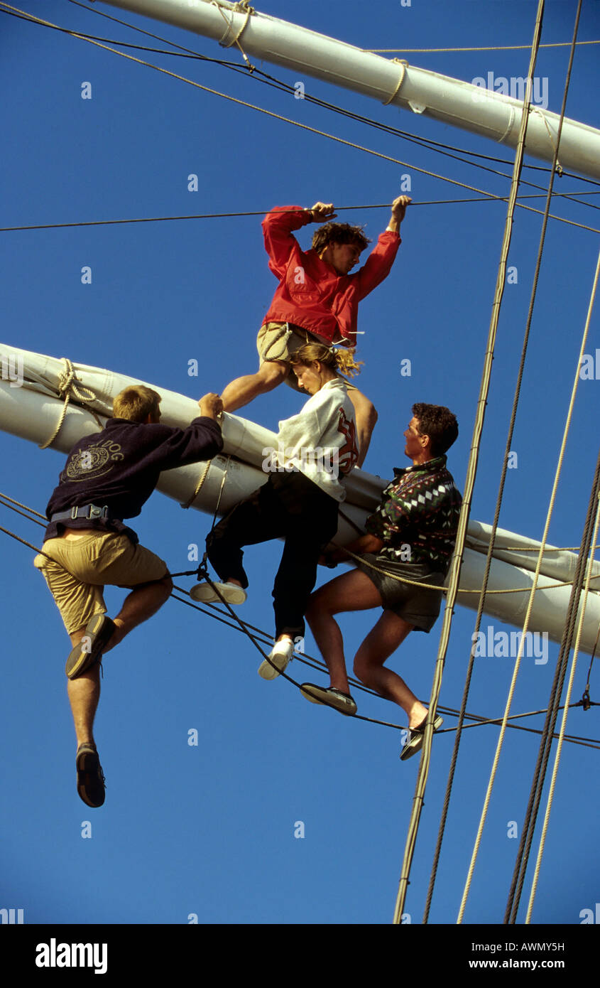 Setting sail on the three-mast sailing ship Amorina (press conference ...