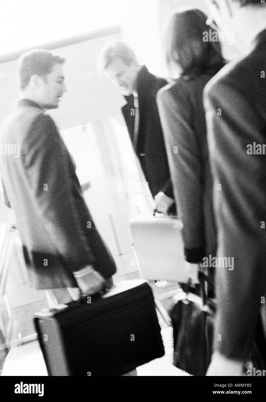 People from back three Black and White Stock Photos & Images - Alamy