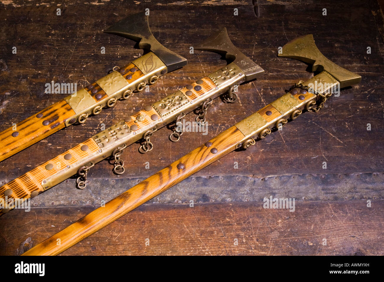 Handcrafted hatchets at a museum in Zdiar, High Tatra Mountains ...