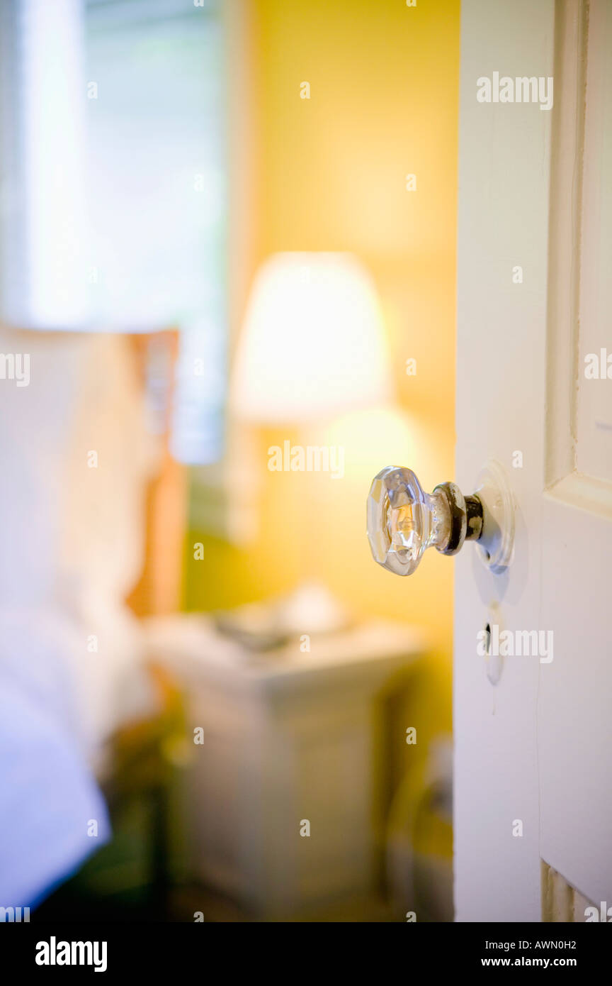 View through open bedroom door Stock Photo - Alamy