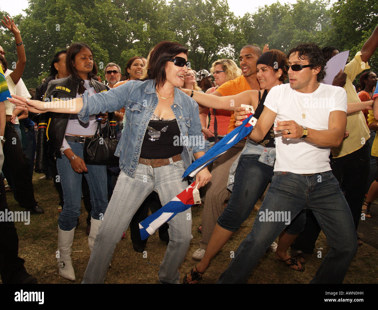 happy raised arms dancing spectators crowd cuban cuba caribbean ...